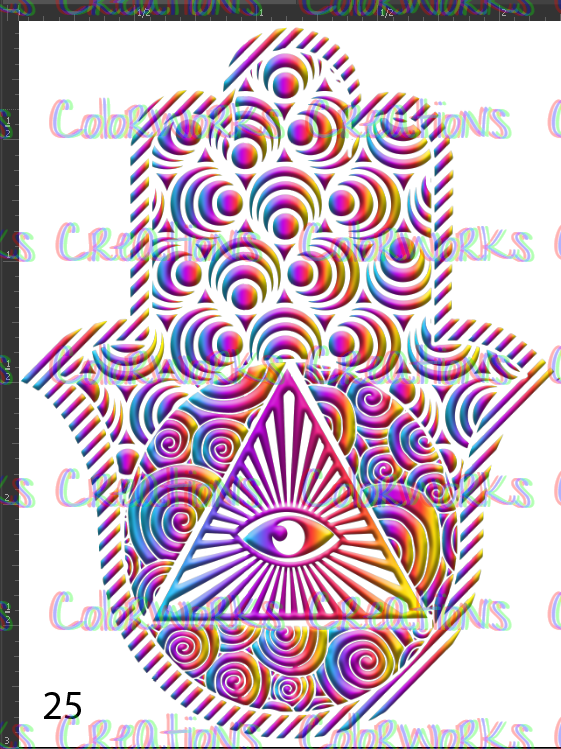 25 - Rainbow Hamsa – Colorworks Creations